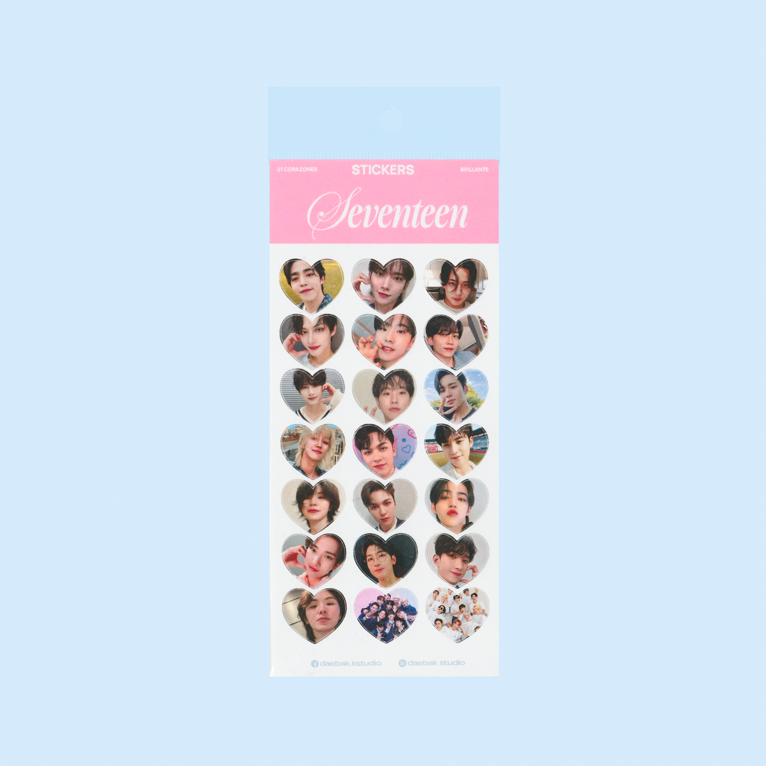Seventeen — 21 Corazones Sticker – Daebak Studio